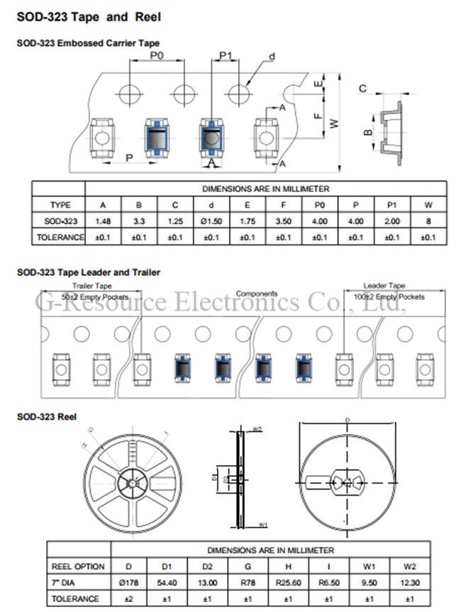 Active Components Bat54 Diode BAT54W BAT54WS SMD SOD-323 High Performance